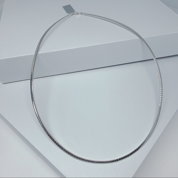 Jewelry | Sterling Silver Omega Link Chain Necklace 3mm | Poshmark